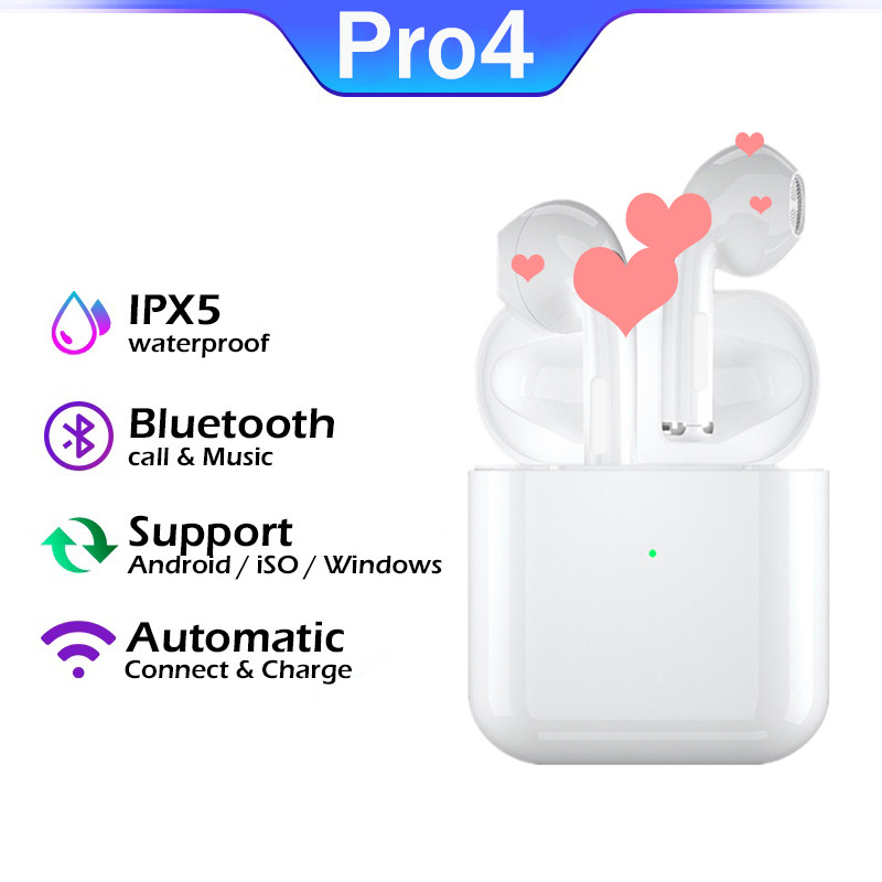 Jual TWS Pro 4 Headset Bluetooth Olahraga Tahan Air Wireless Earphone Bluetooth Fidelitas Tinggi ...