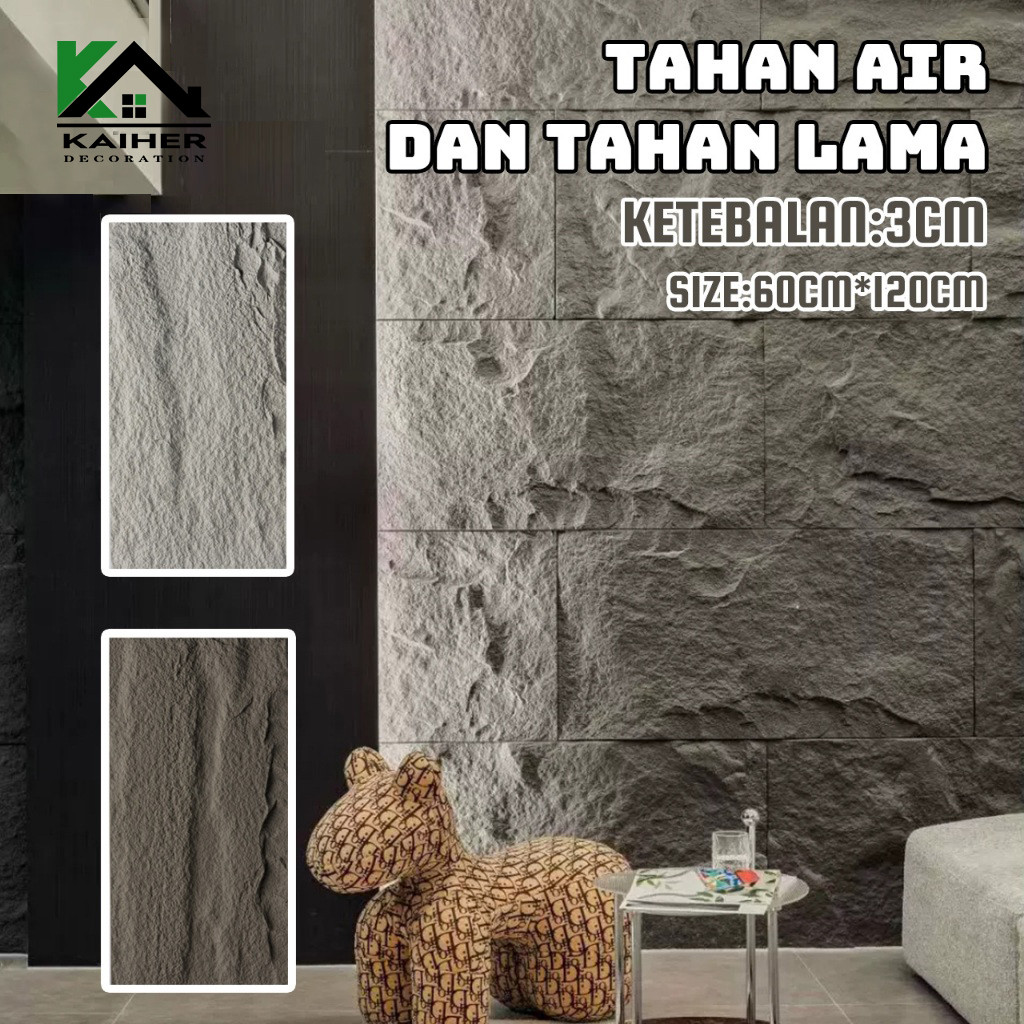Jual Wallstone Outdoor Dan Indoor PU Stone Wall Panel 120*60cm ...