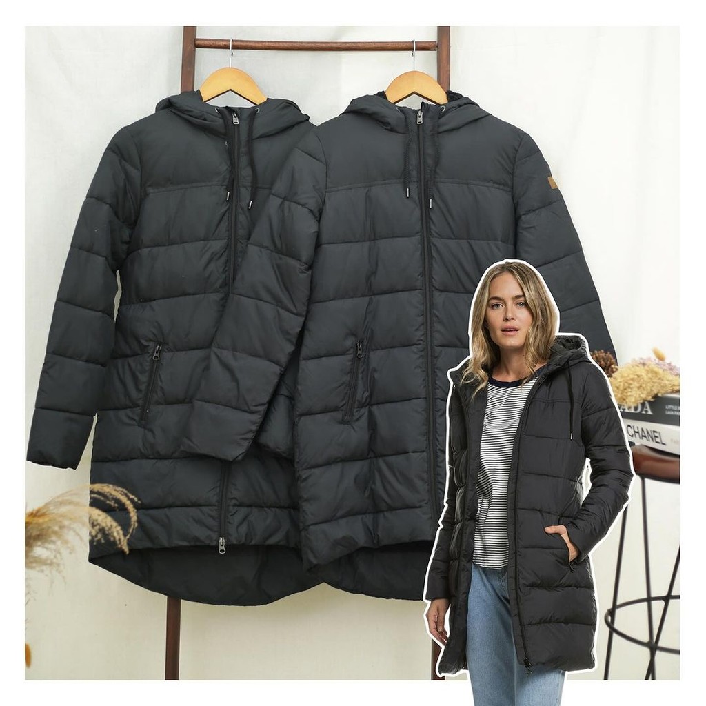 Jual RD035 R+xy Womens Longline Water Resistant Hooded Puffer Jacket ...