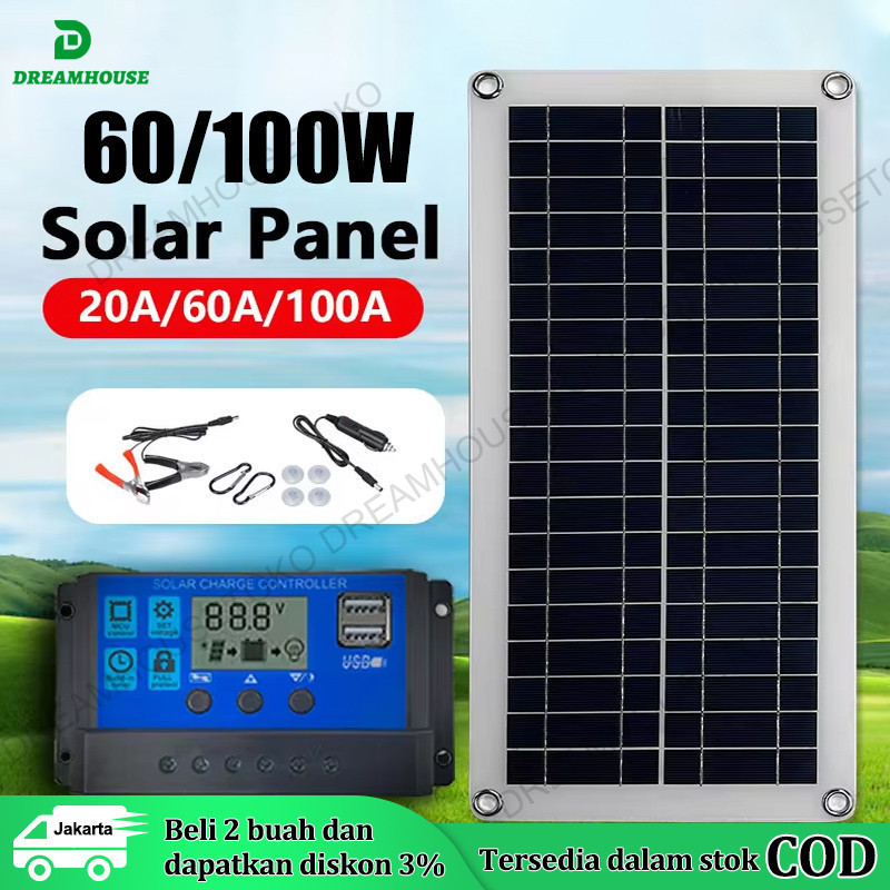 Jual 150W SOLAR PANEL PANEL SURYA PEMBANGKIT LISTRIK TENAGA SURYA 100W ...