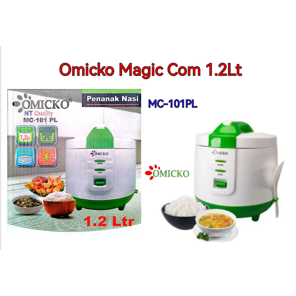 Jual Omicko Magic Com Rice Cooker Penanak Nasi 1.2L OM-101PL | Shopee Indonesia