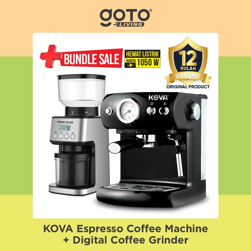 Jual Kova Bundling Espresso Maker Coffee Grinder Penggiling Biji Mesin ...