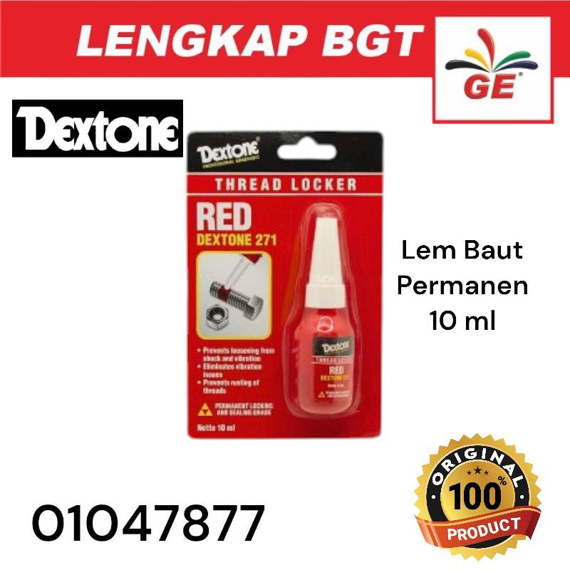 Jual Dextone 271 Thread Locker Lem Trimpot Lem Baut Merah 10 ml ...
