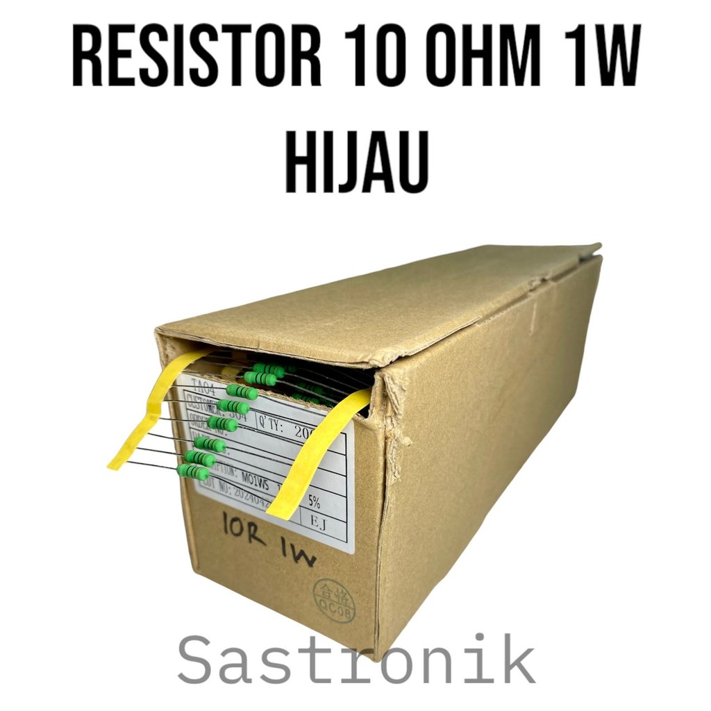 Jual resistor 10 ohm 1w hijau bodi kecil ready | Shopee Indonesia