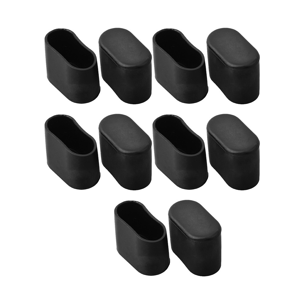 Jual 10Pcs Rubber Chair Leg Cap Oval Covers Furniture Table Feet Floor ...