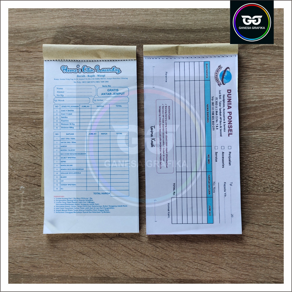 Jual Cetak {BISA COD} Cetak Nota custom 2 play nama toko sendiri UKURAN ...