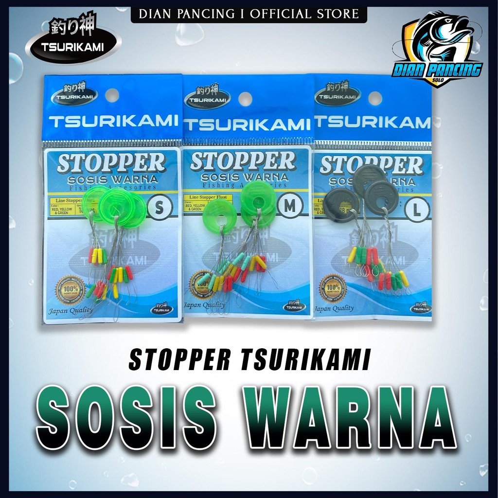 Jual Stopper Pancing Sosis Warna Tsurikami isi 18 | Shopee Indonesia