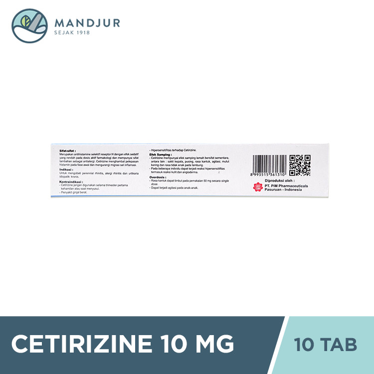 Jual Cetirizine 10 mg 10 Tablet - Obat Rhinitis dan Gatal Alergi ...