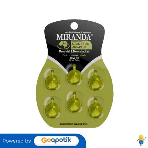 Jual Miranda Hair Multivitamin & Nutrients Olive Oil Blister 6 Kapsul ...