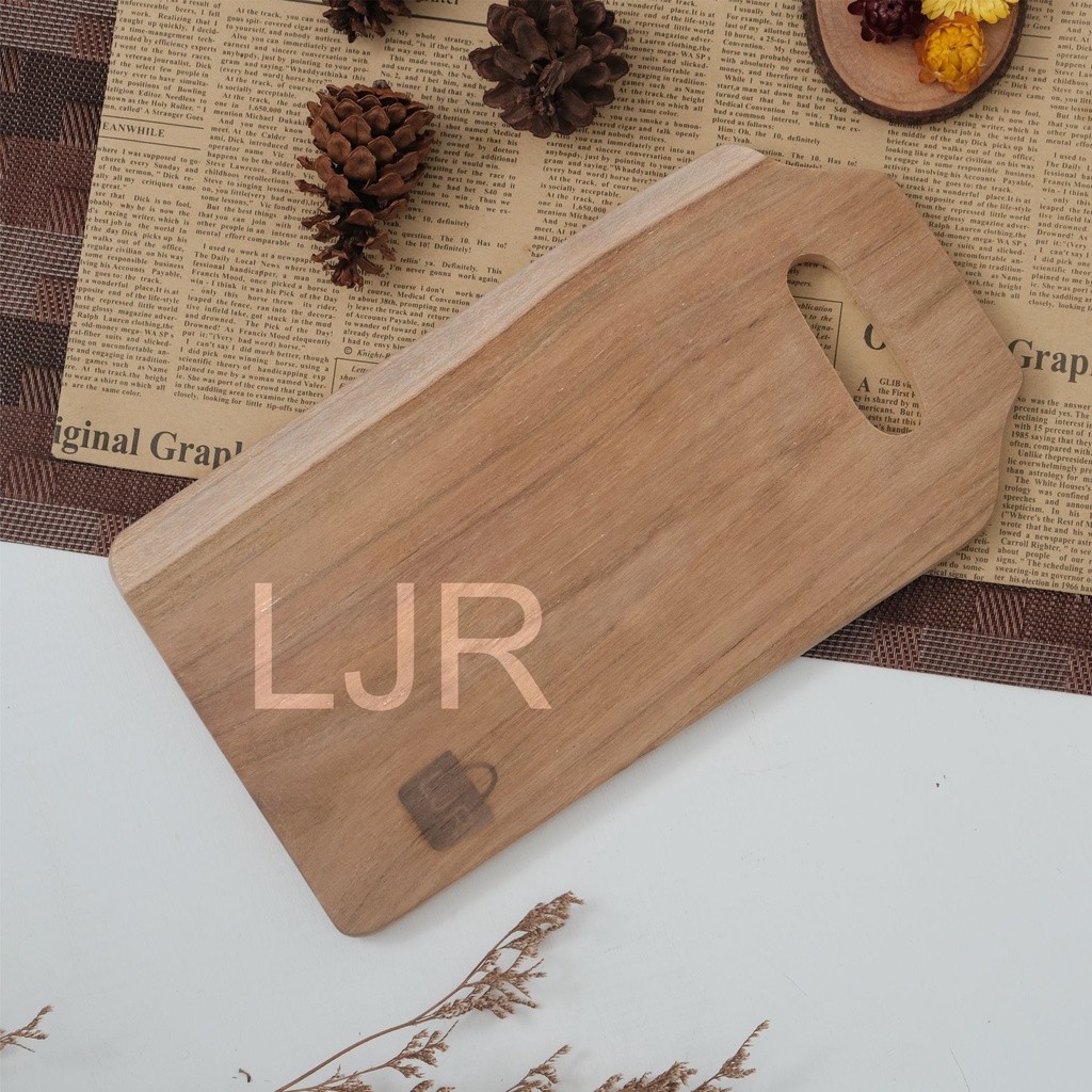 Jual Talenan kayu jati asli bentuk persegi panjang 28 x 15 cm GOOD ...