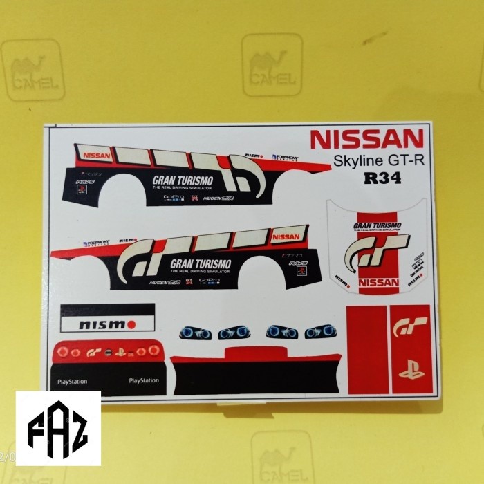 Jual Decal Diecast hotwheels nissan skyline r34 granturismo | Shopee ...