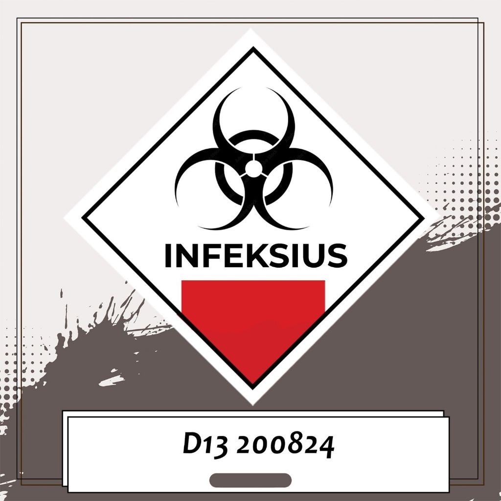 Jual Stiker Simbol Label K3 Limbah B3 Hazmat Infeksius multi Sticker ...