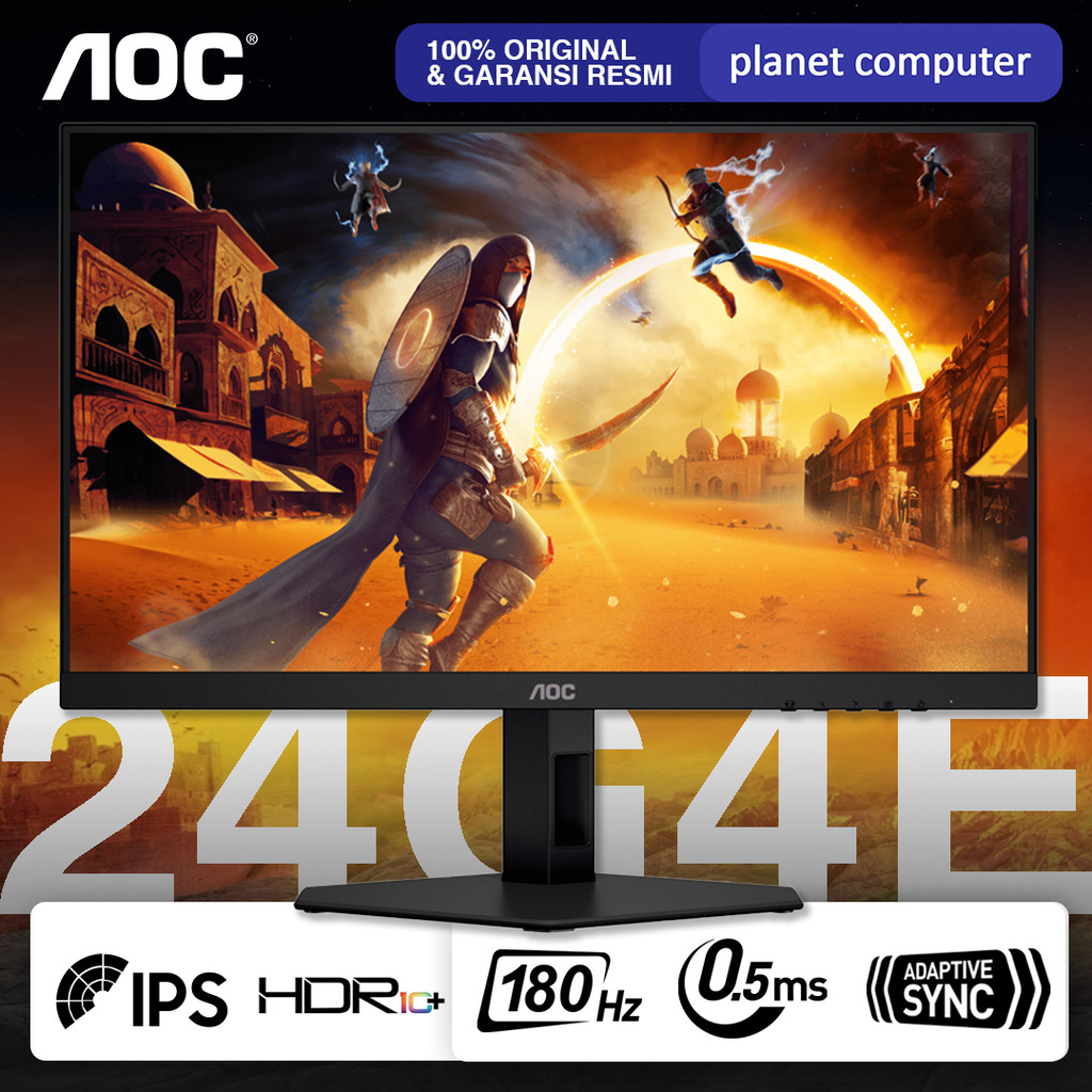 Jual Monitor LED AOC 24G4E 24" IPS 1080p FHD 180Hz 0.5ms HDR10 HDMI DP ...