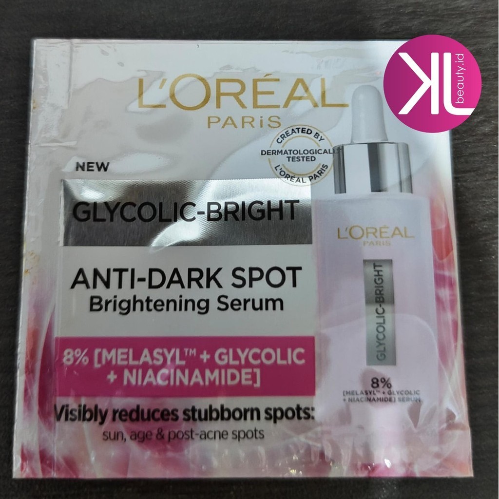 Jual SACHET L'Oreal Paris Glycolic Bright 8% Serum 1,5ml Anti Dark Spot Brightening | Shopee ...