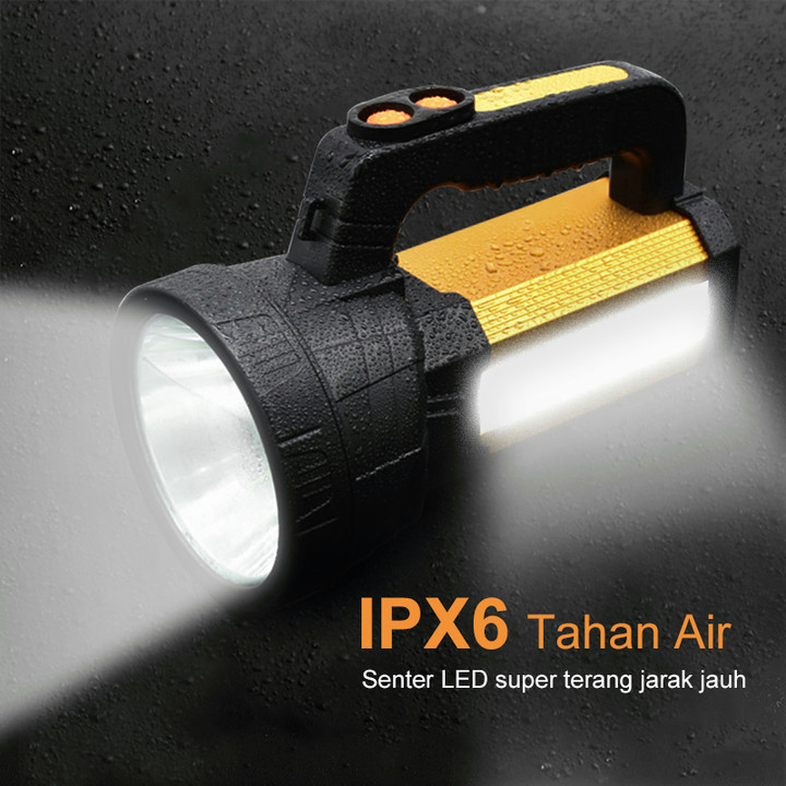 Jual HOMINDO Senter LED Super Terang Jarak Jauh 3 Mode Senter Camping ...