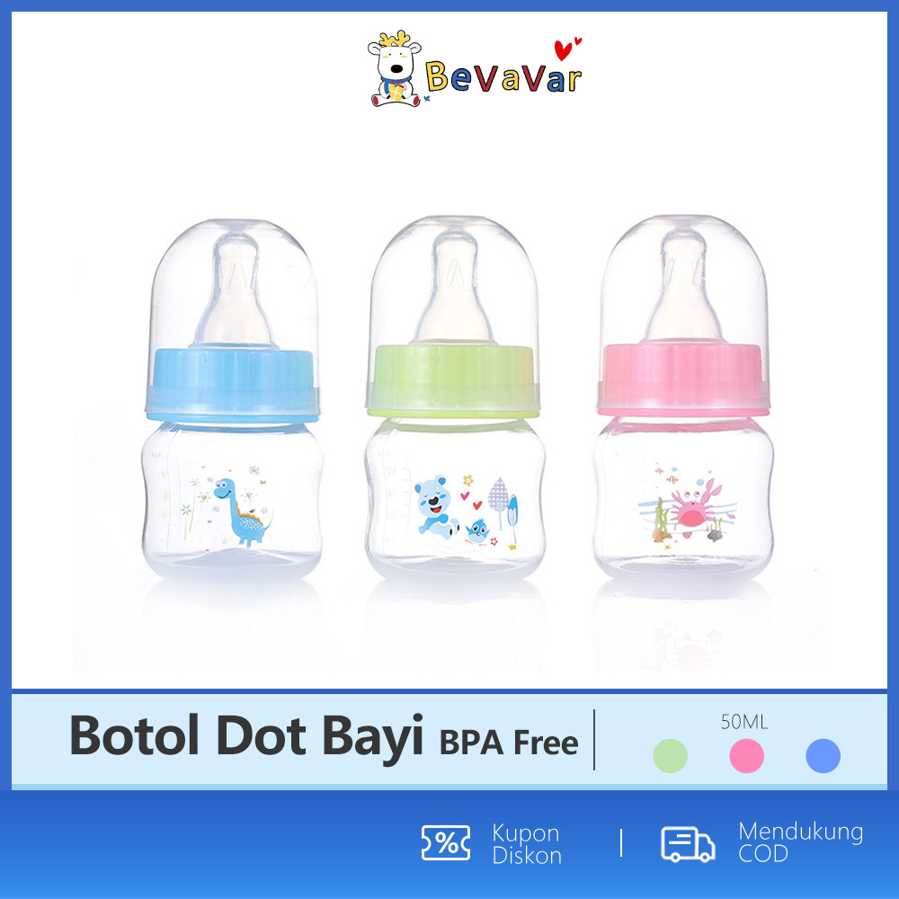Jual BEVAVAR Feeding Bottle Baby 50ml Botol Susu Bayi Anti Colic Botol ...