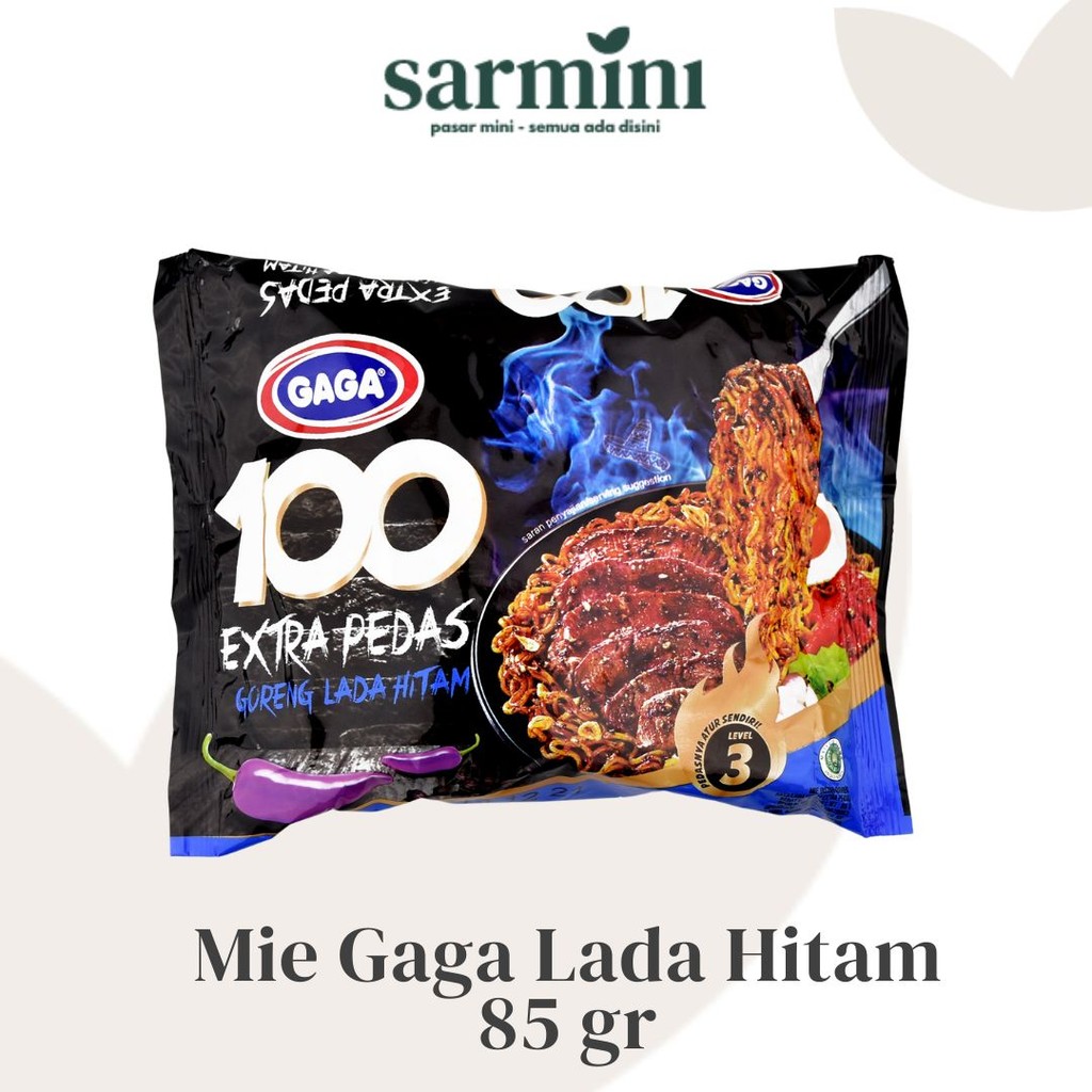 Jual Mie Gaga 100 Xtra Pedas Goreng Lada Hitam 85gr | Shopee Indonesia