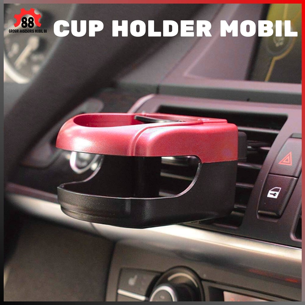 Jual Cup Holder Botol Minuman Mobil Hitam Merah Car Air Vent Drink ...