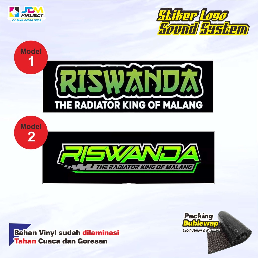 Jual JDM Project - Stiker Sound System RISWANDA AUDIO Vinyl Laminasi ...