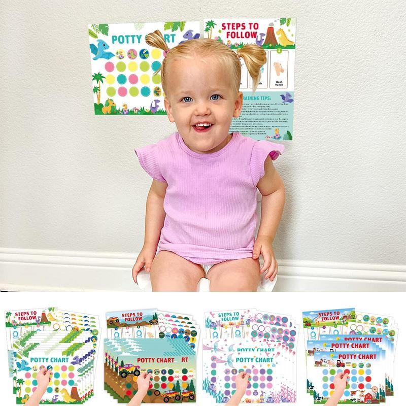 Jual Potty Training Rewards Fun Sticker Chart Kids Reward Chart Potty ...