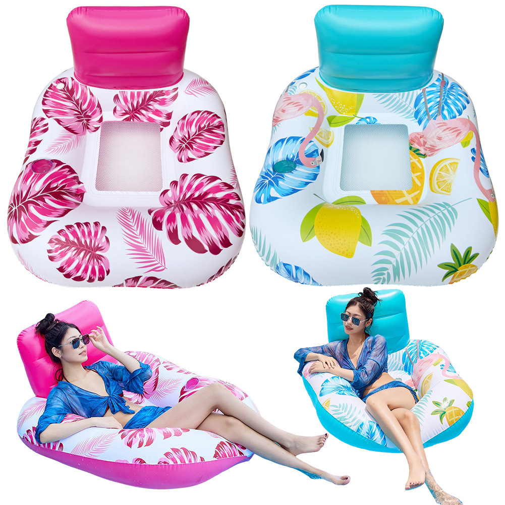Jual Pool Lounge Float Inflatable Pool Floats Ergonomic Water Floating ...