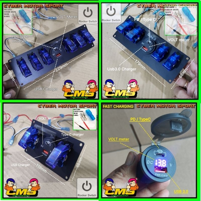 Jual Saklar panel all in universal. paket Saklar headlight . foglamp ...