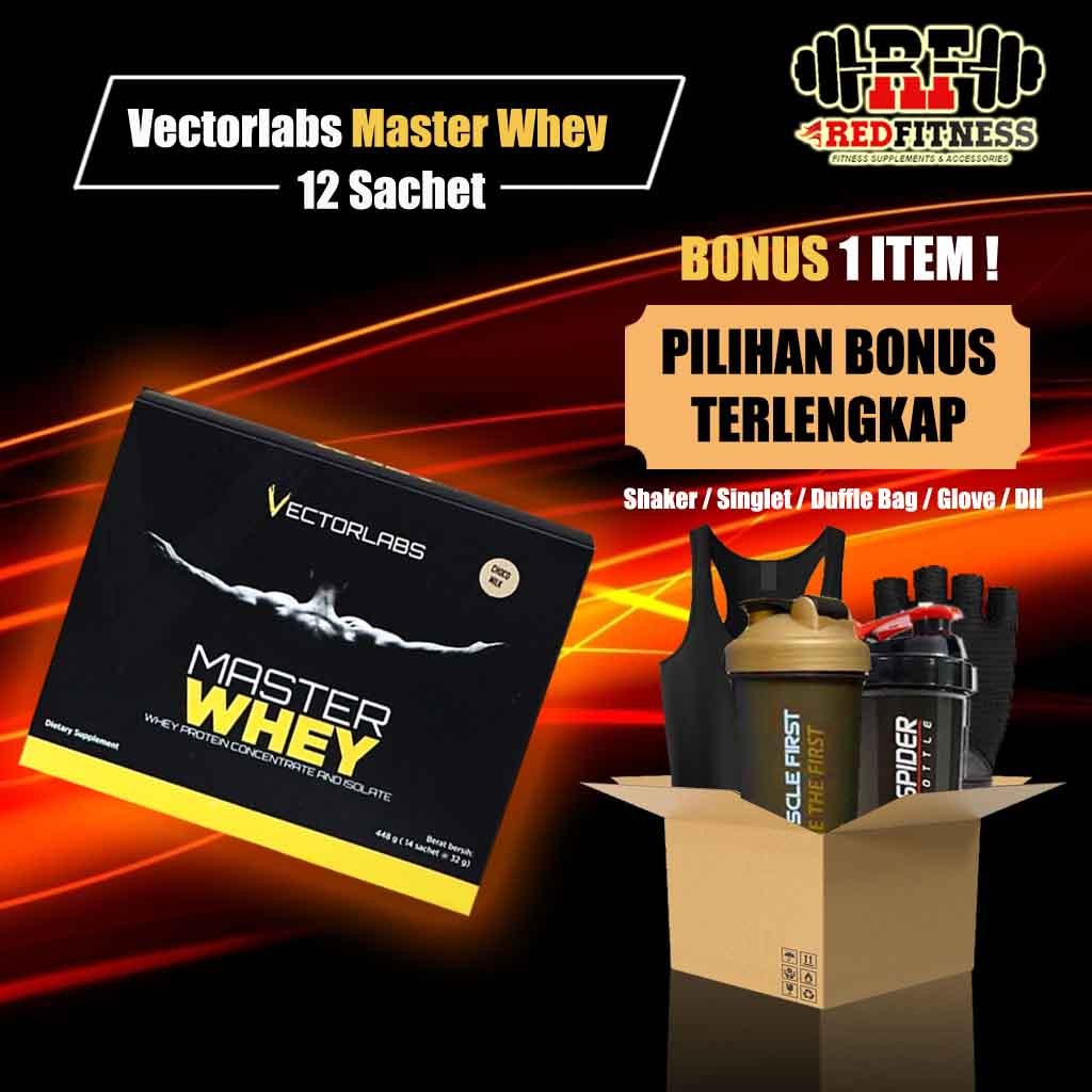 Jual Vector Labs Master Whey Box 12 Sachet / Vectorlabs Protein 1 lb ...