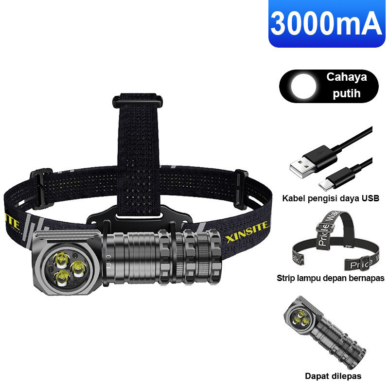 Jual 【GutView】T300 Senter led super terang/senter kepala super terang/30w Senter lampu / Senter ...