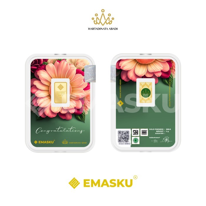 Jual EMASKU Moment Congratulations Green 2 Gr | Shopee Indonesia