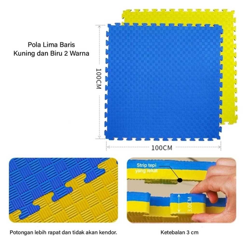 Jual 3cm matras beladiri ukuran 103cm x 103cm matras karate tebal 3,2cm ...