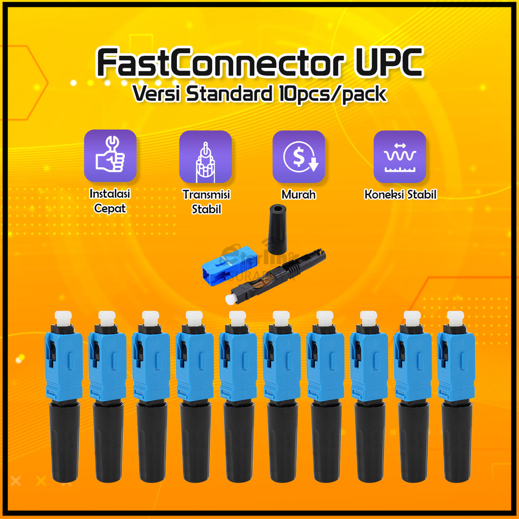 Jual fiber optic fast connector model Biasa 1Pack/10Pcs kconnector UPC ...
