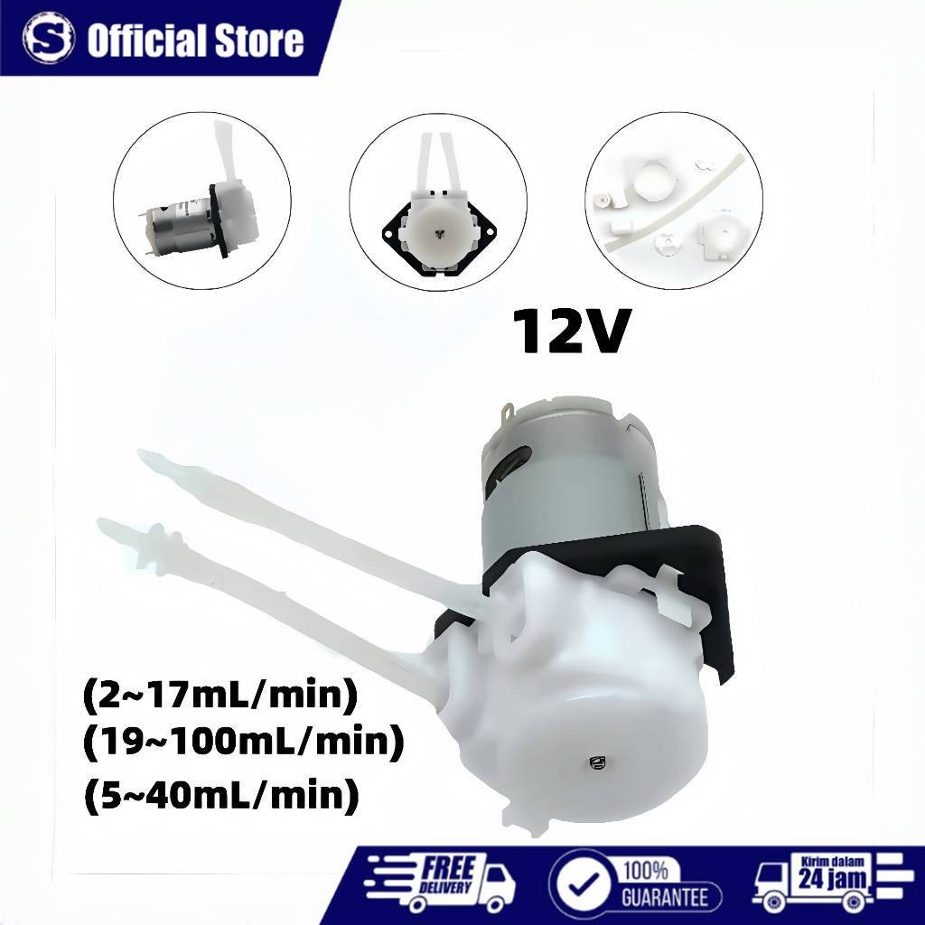 Jual INTLLAB Peristaltic Pump Dosing Pump 12v DC 5W Pompa Peristaltik Water Liquid Air | Shopee ...