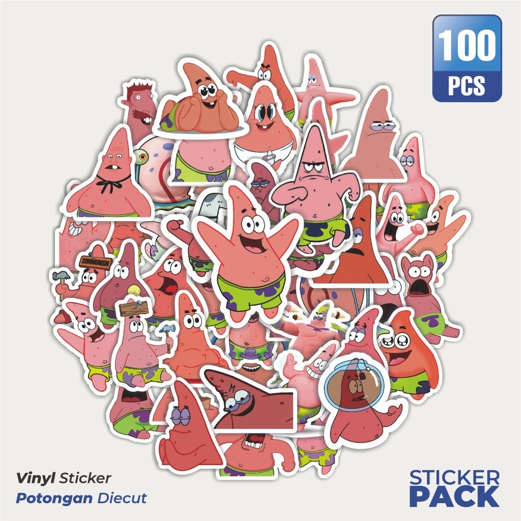 Jual MURAH 100 PCS Stiker Pink Patrick Star Aesthetic Pinterest V4 ...