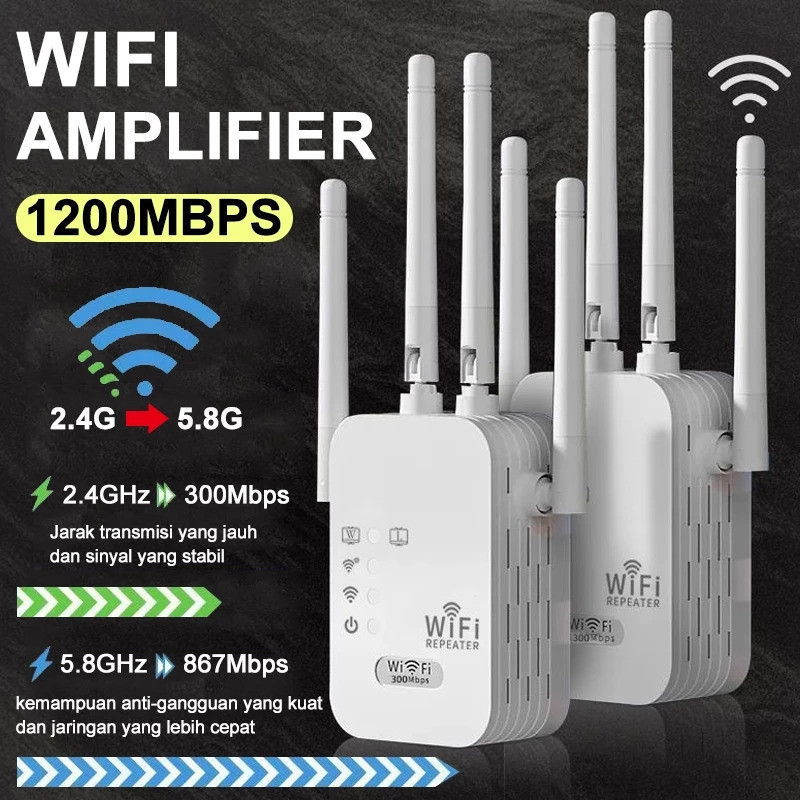 Jual 1200Mbps dual-band 5G, penguat sinyal WiFi penguat router ...