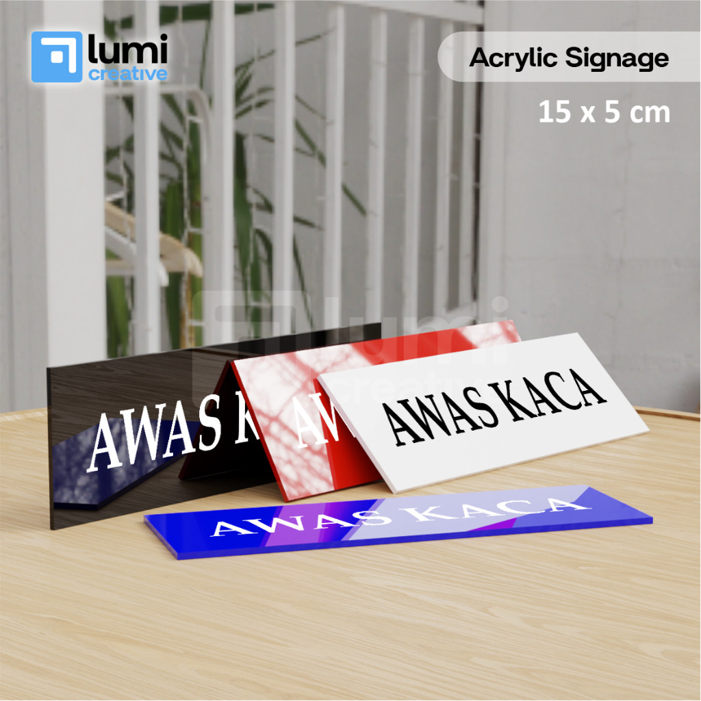 Jual Akrilik Awas Kaca / Papan Nama Ruangan / Papan Akrilik / Acrylic ...