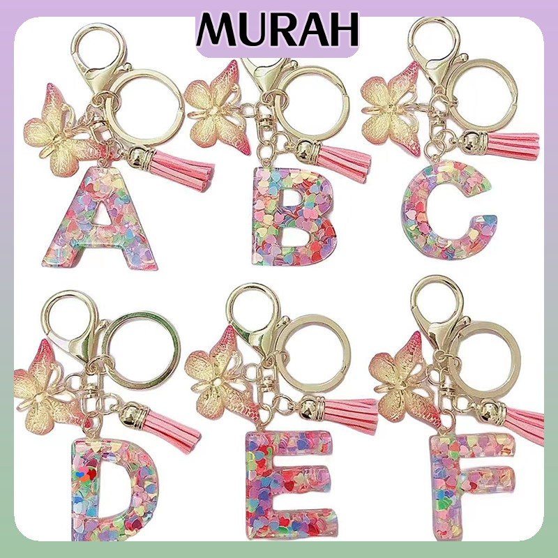 Jual Gantungan Kunci Inisial/Custom Resin Keychain Initials Alphabet ...