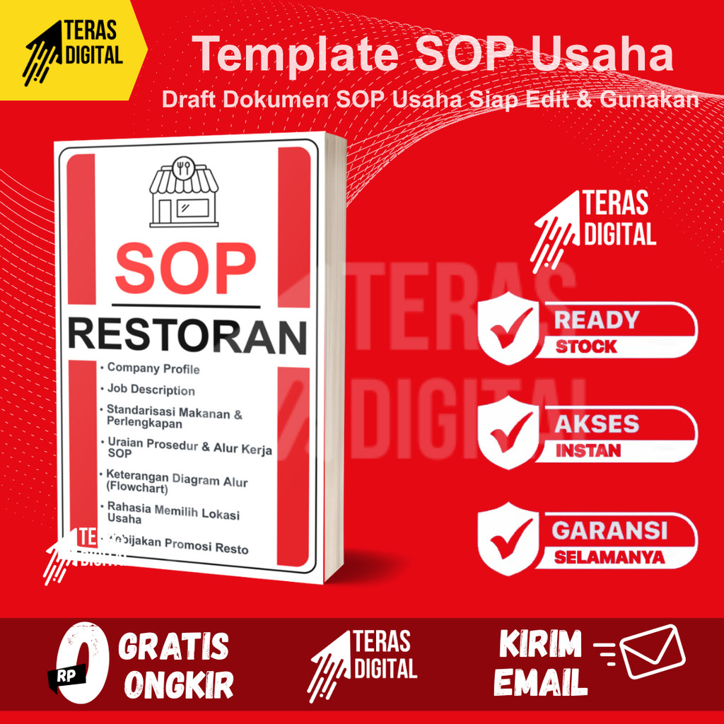 Jual Paket SOP RESTORAN - Standar Operasional Prosedur Usaha Bisnis ...