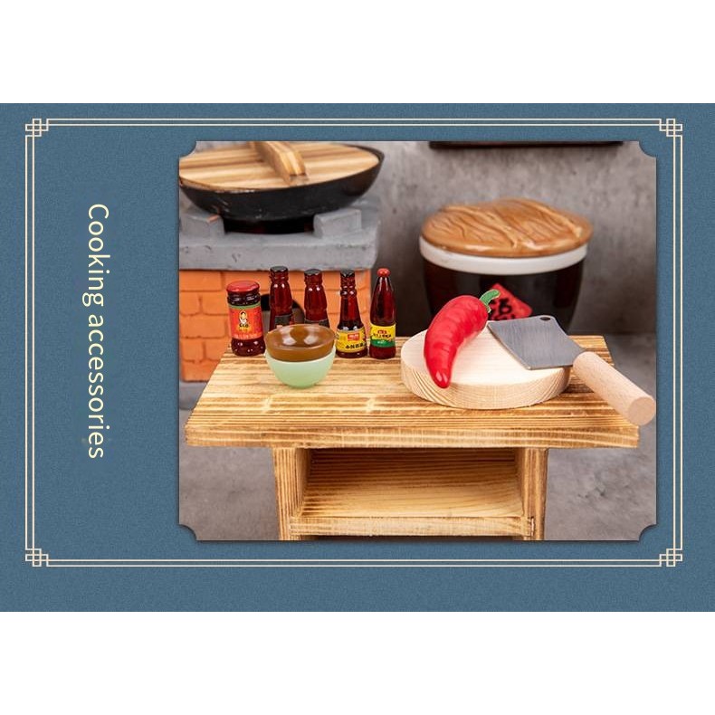 Jual Children's Mini Kitchen Play Home Cook Toys Real Cooking Wood Full ...