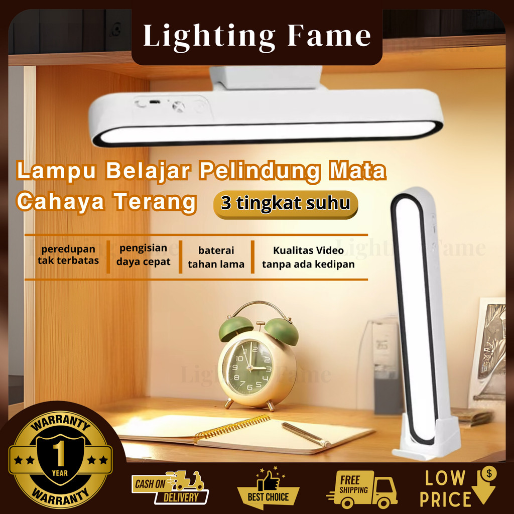 Jual LIGHTING FAME **GARANSI 1 TAHUN** Lampu Belajar LED Magnetic ...