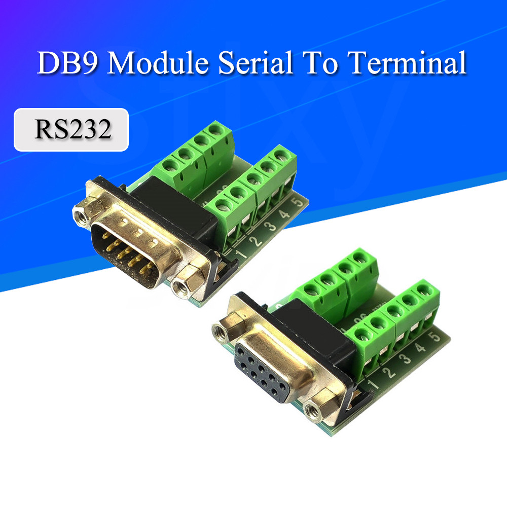 Jual D-Sub 9pin Solderless Connectors DB9 RS232 Serial to Terminal ...