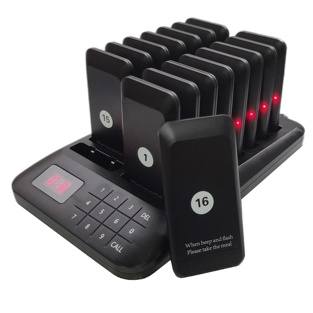 Jual Wireless Restaurant Buzzer Pager System For Coffee Dessert Burger ...