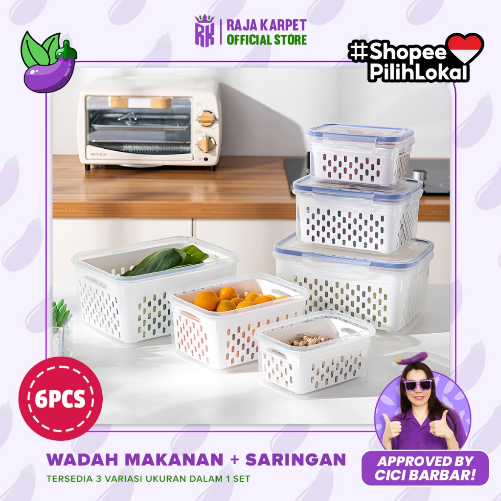 Jual TAM.ZAM RAJA X CICIBARBAR 2 SET 6 PCS Kotak Plastik Tempat ...