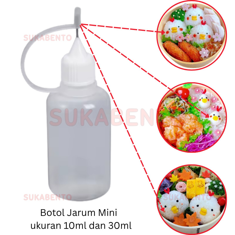 Jual SBT Botol Jarum Tetes Penghias Bento Saus Tomat Sambal ukuran 10ml ...