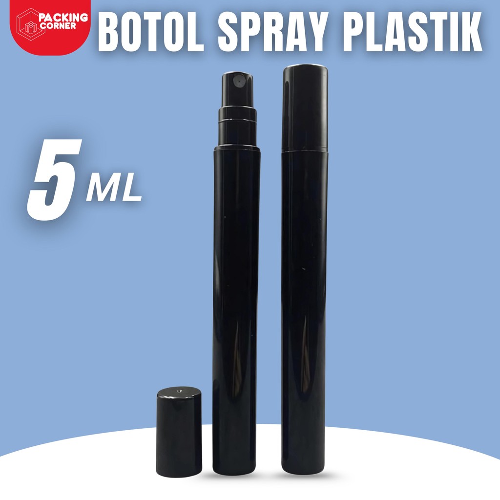 Jual Botol Parfum Spray Plastik 5ML 5 ML Hitam Wadah Refill Parfume ...