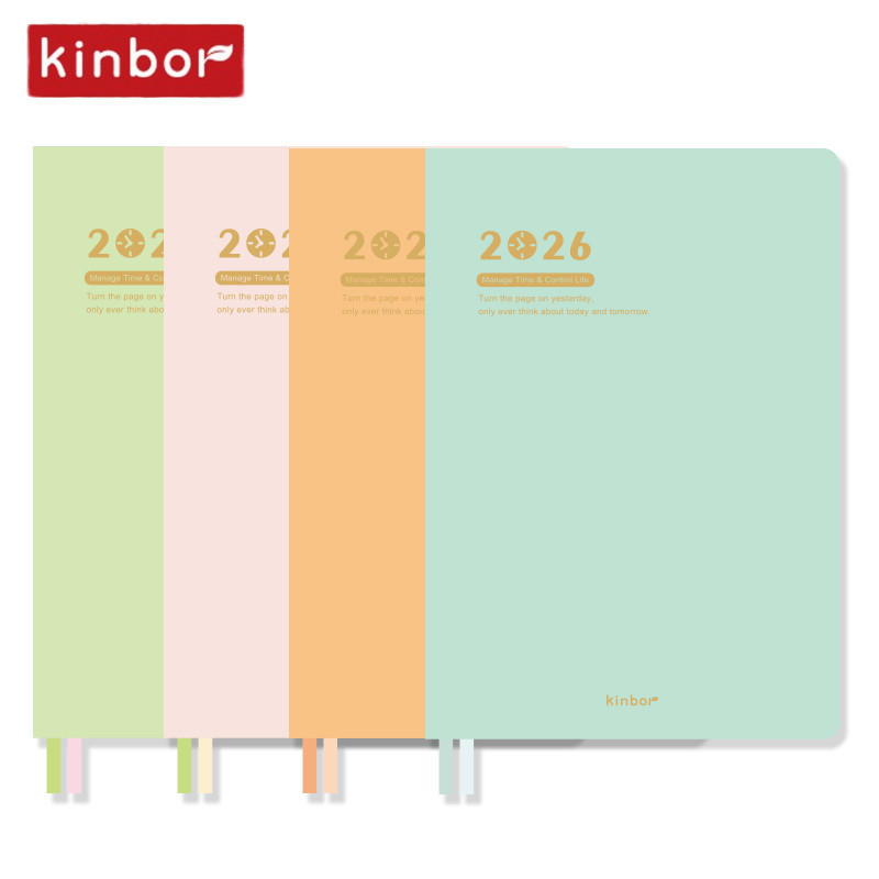 Jual NEW Kinbor 2026 Timeline Plan Notebook,Soft PU A5 Size 52g BaChuan ...