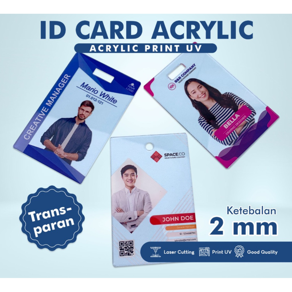 Jual Id Card Custom | Sign Akrilik ID CARD | ID CARD FREE CUSTOM DESAIN ...
