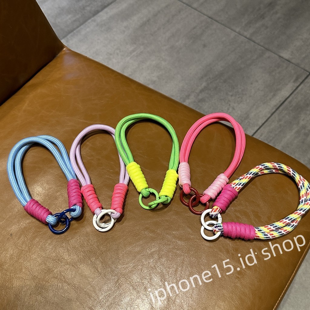 Jual Dopamine phone case woven hanging rope for iPhone Samsung Huawei ...