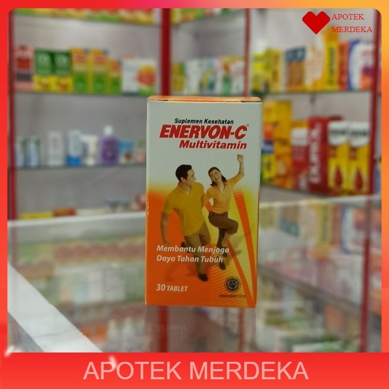 Jual Enervon C isi 30 tablet multivitamin vitamin C botol | Shopee ...