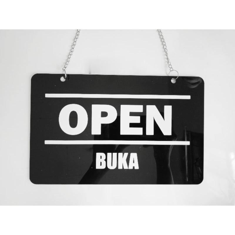 Jual Papan Gantung Akrilik Open Closed | Sign Akrilik Open Closed Bolak ...