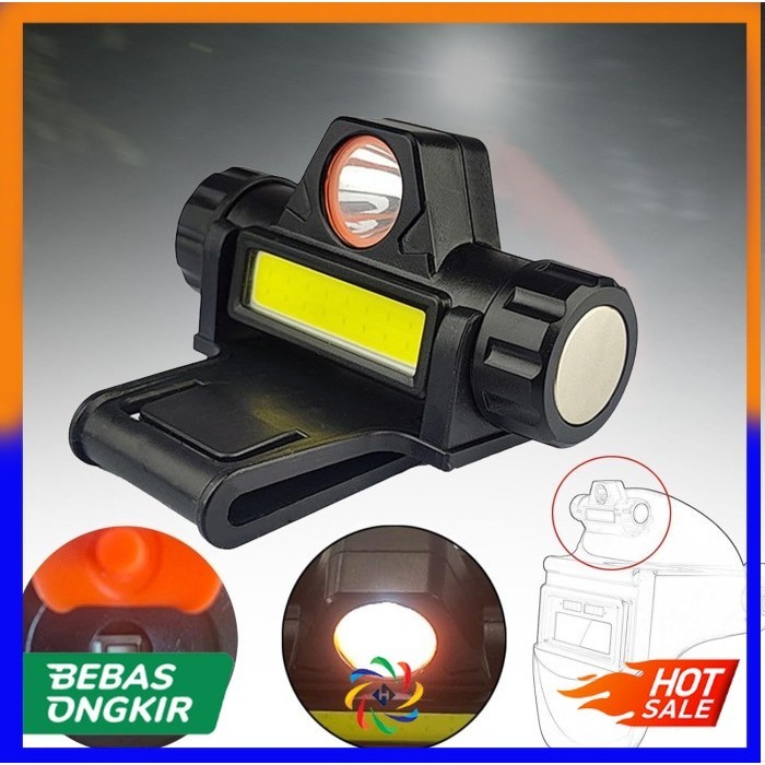 Jual T R 3 5 Lampu Senter Helm Las COB X P E Dual Light Rechargeable ...